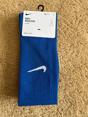 Nike Matchfit Knee High Football Soccer Socks Color Blue Size Small 1 ...