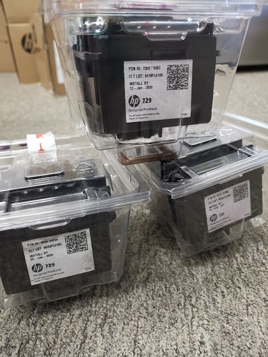 Lof of 3 HP 729 Printhead F9J81A Designjet T730 T830, Original Used. As ...