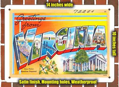 Metal Sign - Virginia Postcard - Greetings From Virginia 2 | eBay