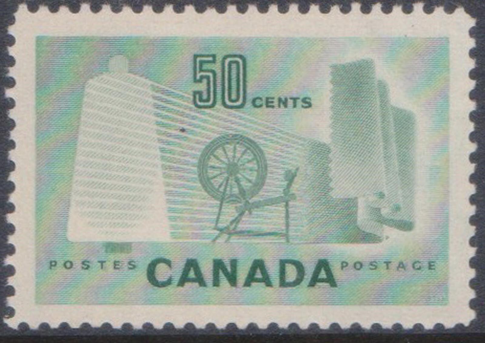 (F248-20) 1953 Canada 50c green Textile Industry stamp MH (T) | eBay