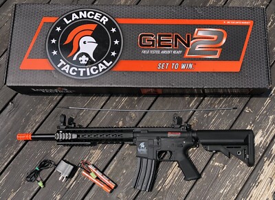 Lancer Tactical Gen2 M4 10" KeyMod Airsoft Rifle w/Battery & Charger ...