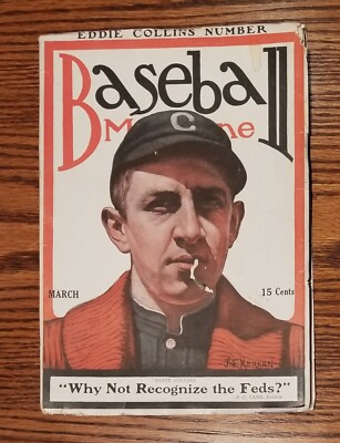 1915 March Baseball Magazine Eddie Collins Chicago White Sox Black HOF ...