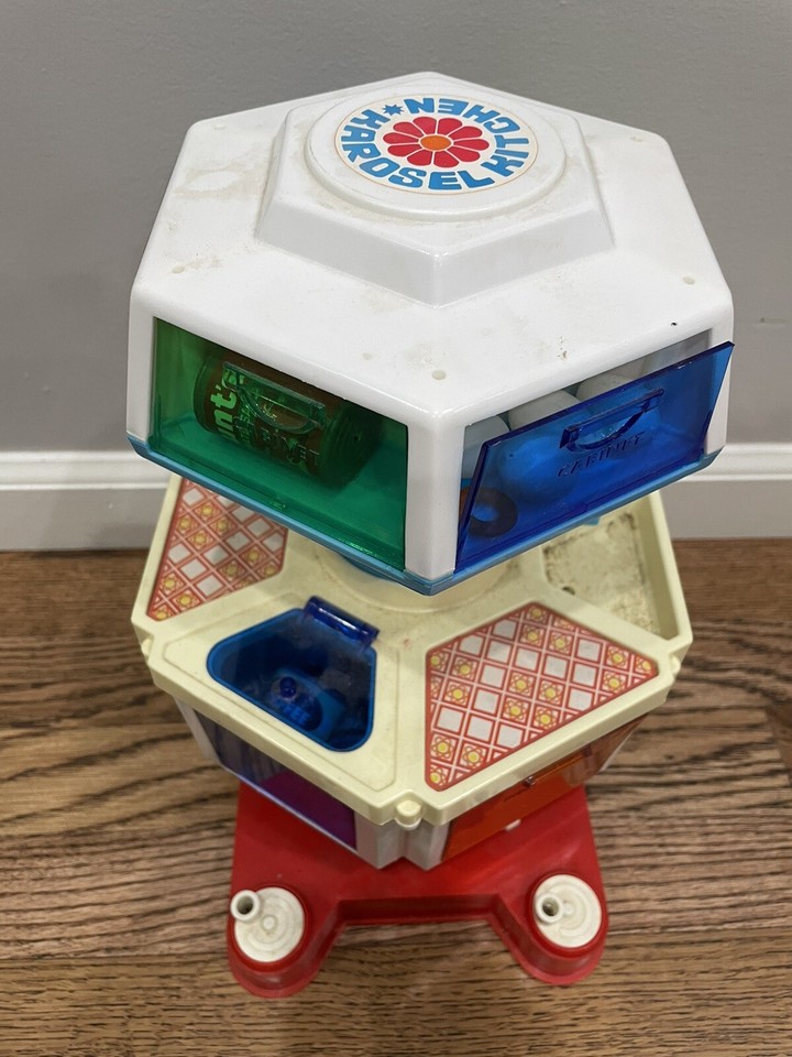 Vintage 70’s Barbie Karosel Kitchen Kids Toy W/accessories *Needs Work ...