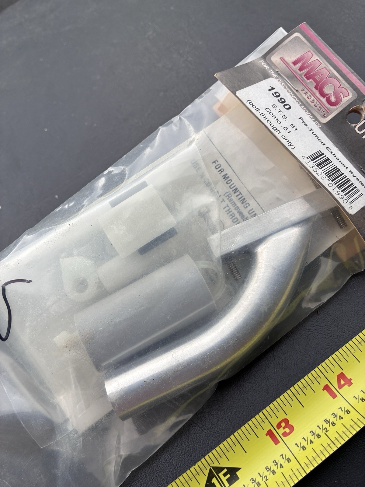 5. NOS Macs Tuned Pipe & Header For Balsa R/c Airplane Engine ...