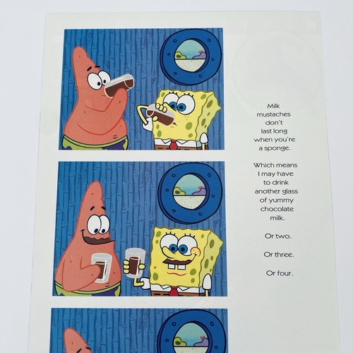 SpongeBob SquarePants Got Milk Print Ad Rare Promo Poster Nickelodeon ...