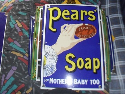 ORIGINAL VINTAGE ENAMEL METAL SIGN 21 X 14 INCH "PEARS SOAP" | eBay UK