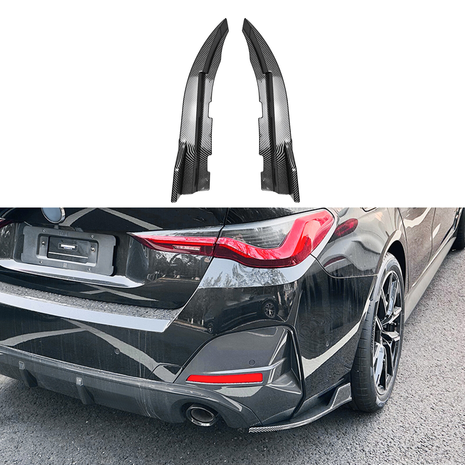 Rear Bumper Side Corner Fin Trim For BMW G22 G23 G24 G26 M Sport 2020 ...