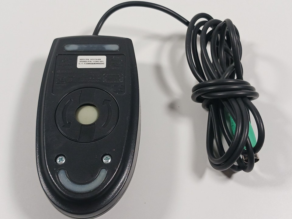 Vintage Compaq Logitech PS2 Black M-S34 103179-068 Computer Mouse 2 ...