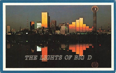 Postcard Dallas After Dark Texas | eBay