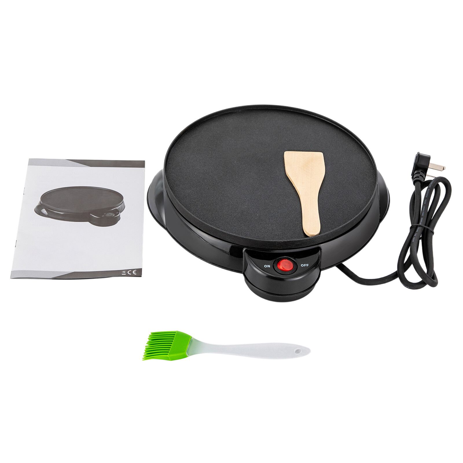 650W Electric Crepe Maker Nonstick Pancake Baking Pan Skillet Pizza ...