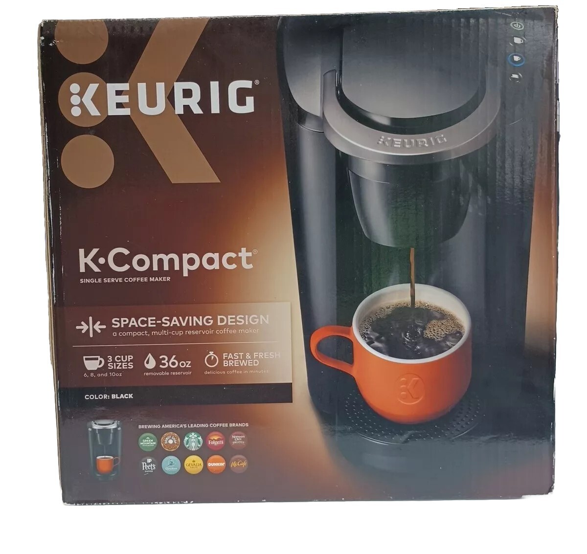 Keurig K-Compact Single-Serve K-Cup Pod Coffee Maker - Black ...