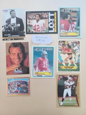 LOT 8 HOF SAN FRANCISCO 49ERS 1983 JOE MONTANA RONNIE LOTT JERRY RICE ...