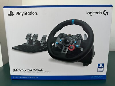 OB Logitech G29 Driving Force Racing Wheel & Pedals for Sony PS5, PS4 ...