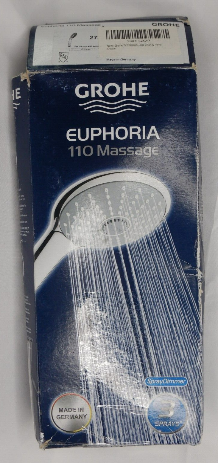 Grohe 27239000 Euphoria Massage 3 Spray Hand Shower Chrome | eBay