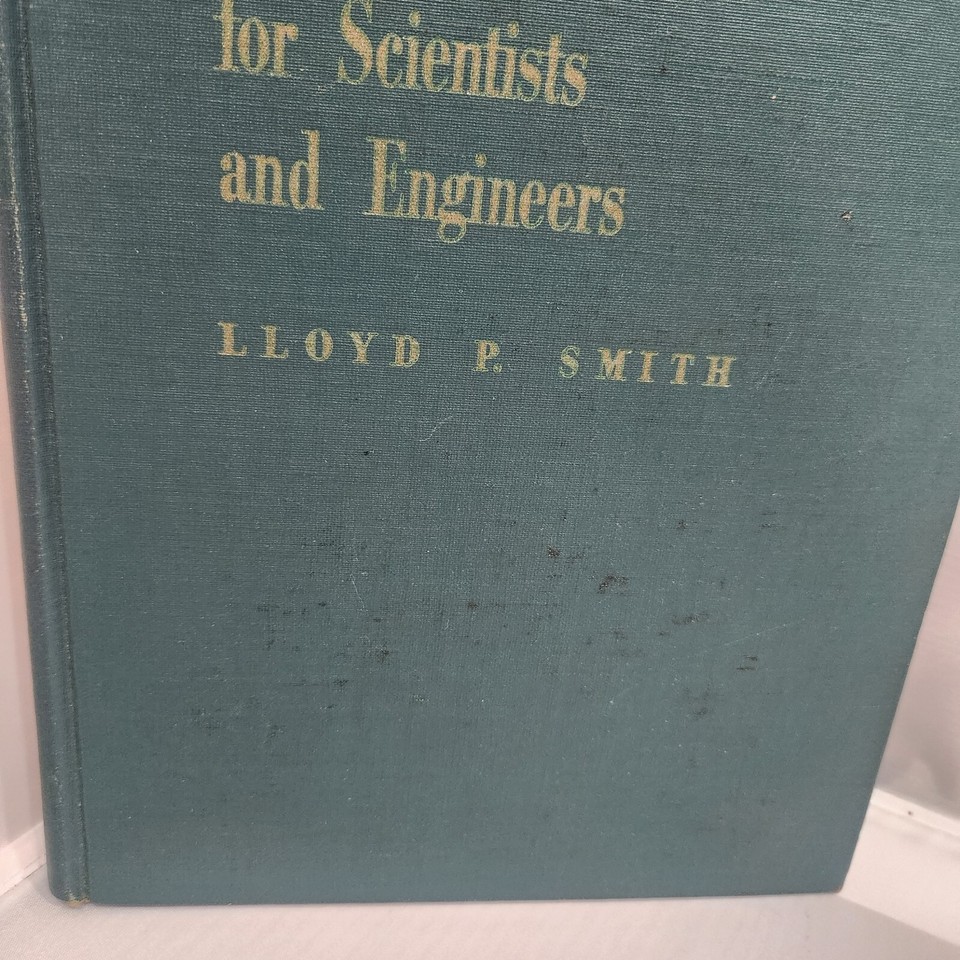 Vintage 1953 Mathematical Methods for Scientists & Engineers by Smith ...