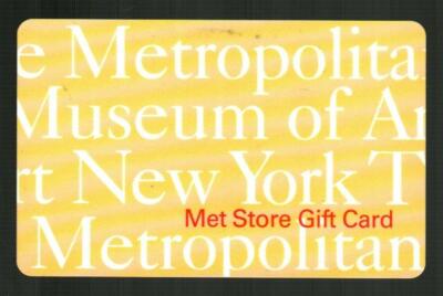 METROPOLITAN MUSEUM OF ART Met Store ( Yellow ) 2007 Gift Card ( $0 ...