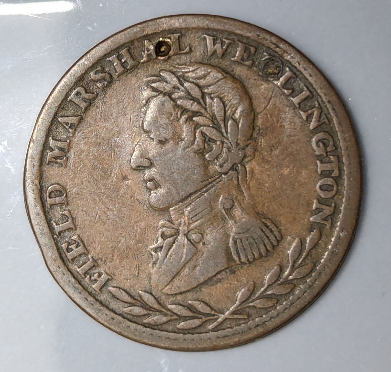 Mid 1800s Canada FIELD MARSHALL WELLINGTON Half Penny Token Coin (C2540 ...