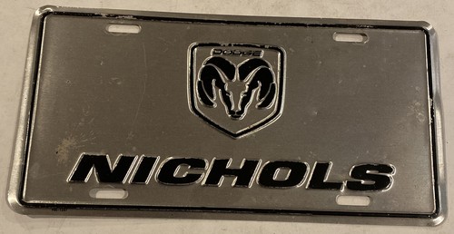 Vintage Nichols Ram dodge car tag license plate | eBay