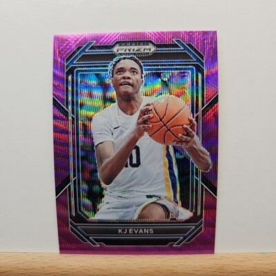 2023-24 Prizm Draft Basketball KJ Evans base PURPLE WAVE Prizm card ...