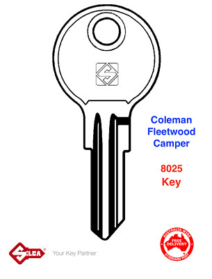 Coleman Fleetwood Pop Top Camper Key 8025 & RV Trailer Key-Free Post In ...