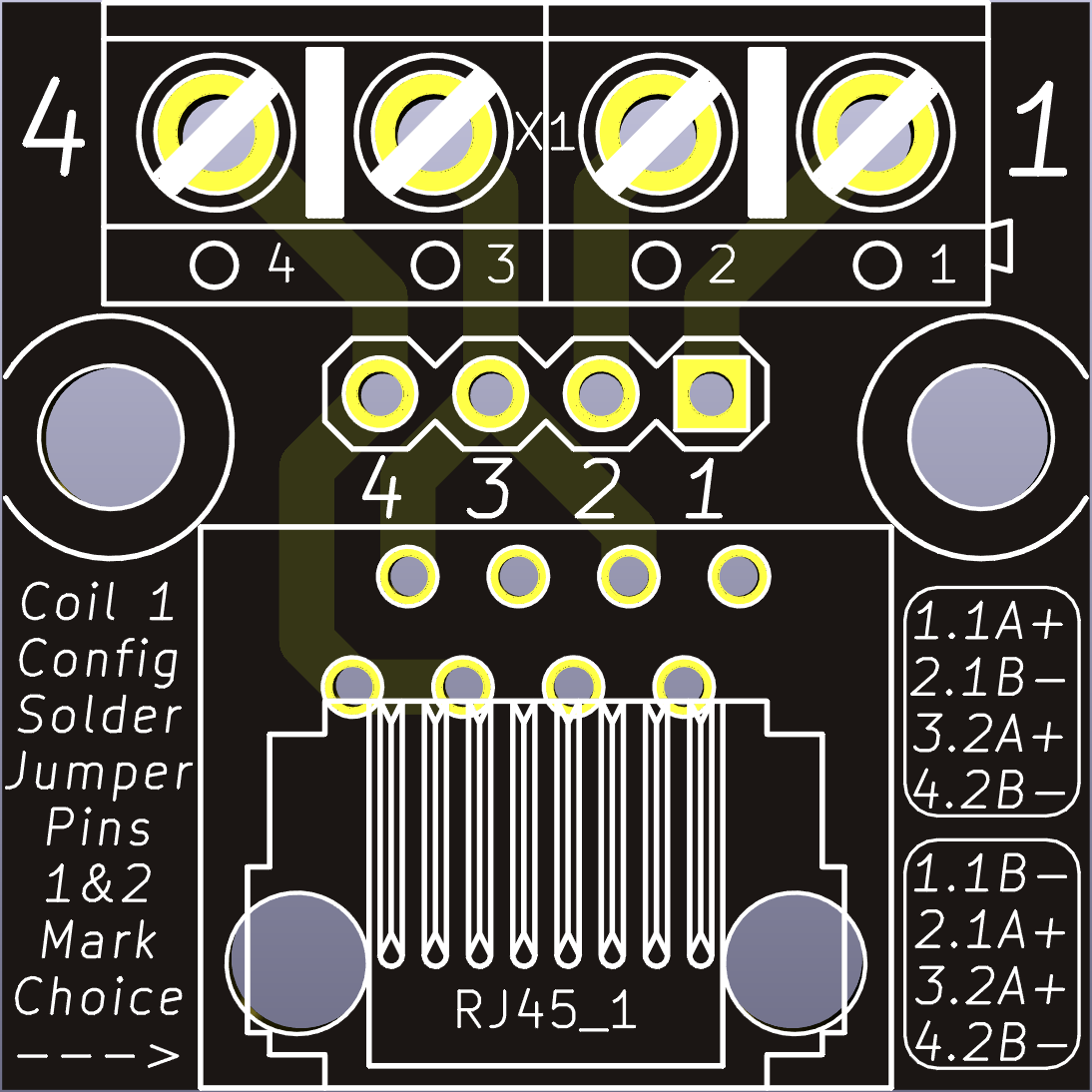 Black PCB Breakout Boards RJ45 Ethernet 4-Wire/Stepper Motor Wiring ...