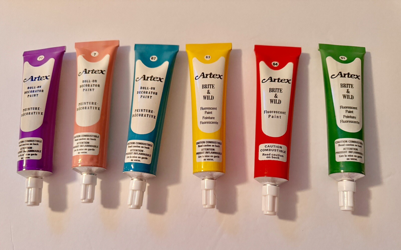 Lot of 6 ARTEX Vintage Fabric Paint Tubes Pens Liquid Embroidery Lot #3 ...