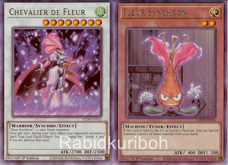 Yugioh Chevalier De Fleur + Fleur Sychron - Synchro Set | eBay