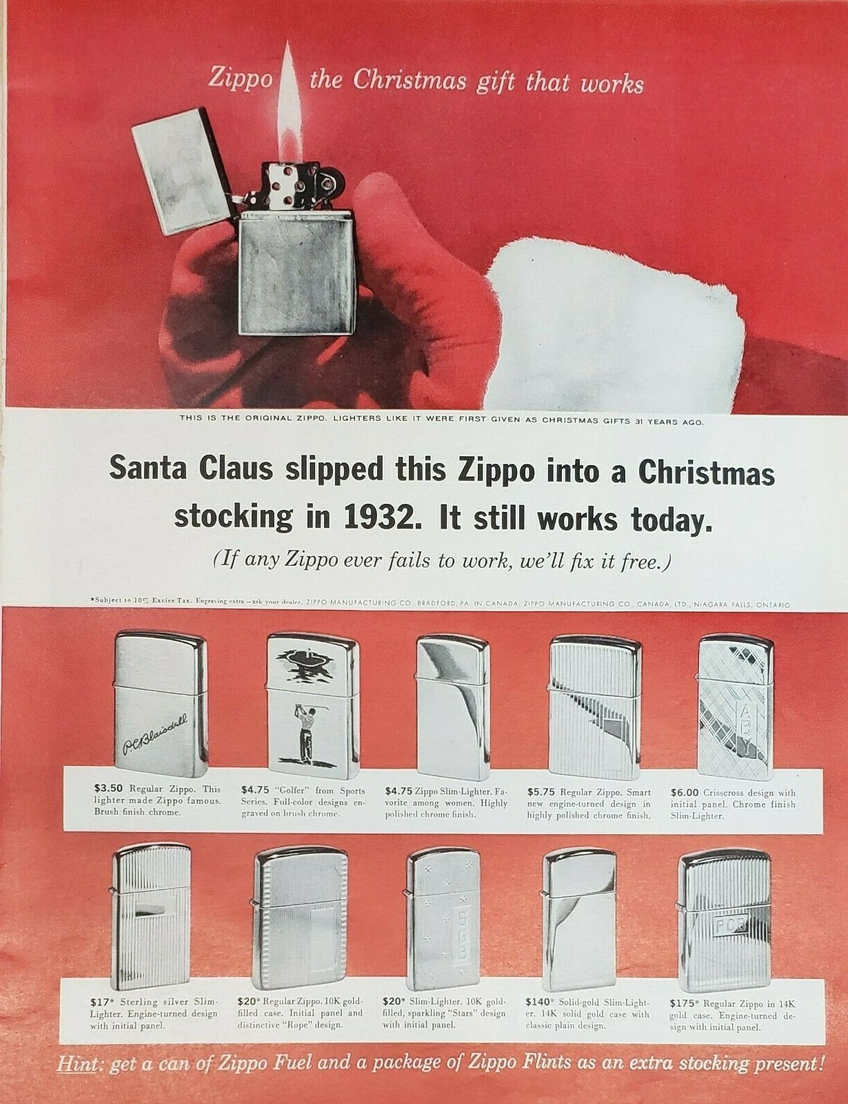 Lot of 2 Vintage 1963 Zippo Lighter Print Ads Ephemera Wall Art Decor ...