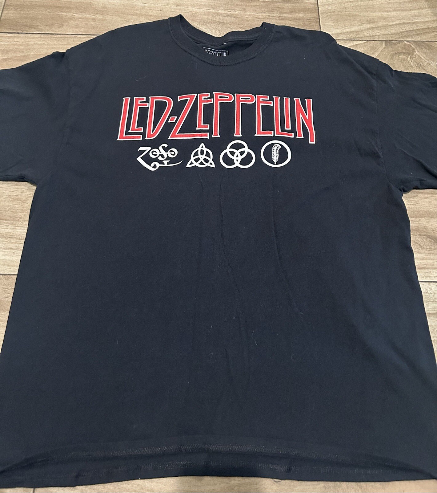 Led Zeppelin Zoso Album Logo Symbols XL Black Graphic… - Gem