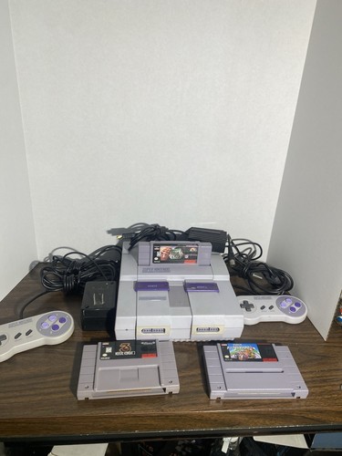 Super Nintendo SNES Console /2 Controllers, Power Cord, 3 Games ...