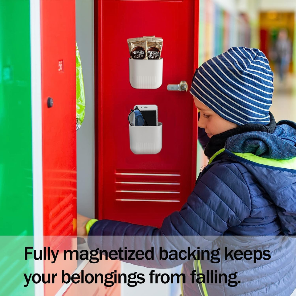 Fridge Magnetic Cup Storage Rack, Magnetic Locker Organizer for Pen ...