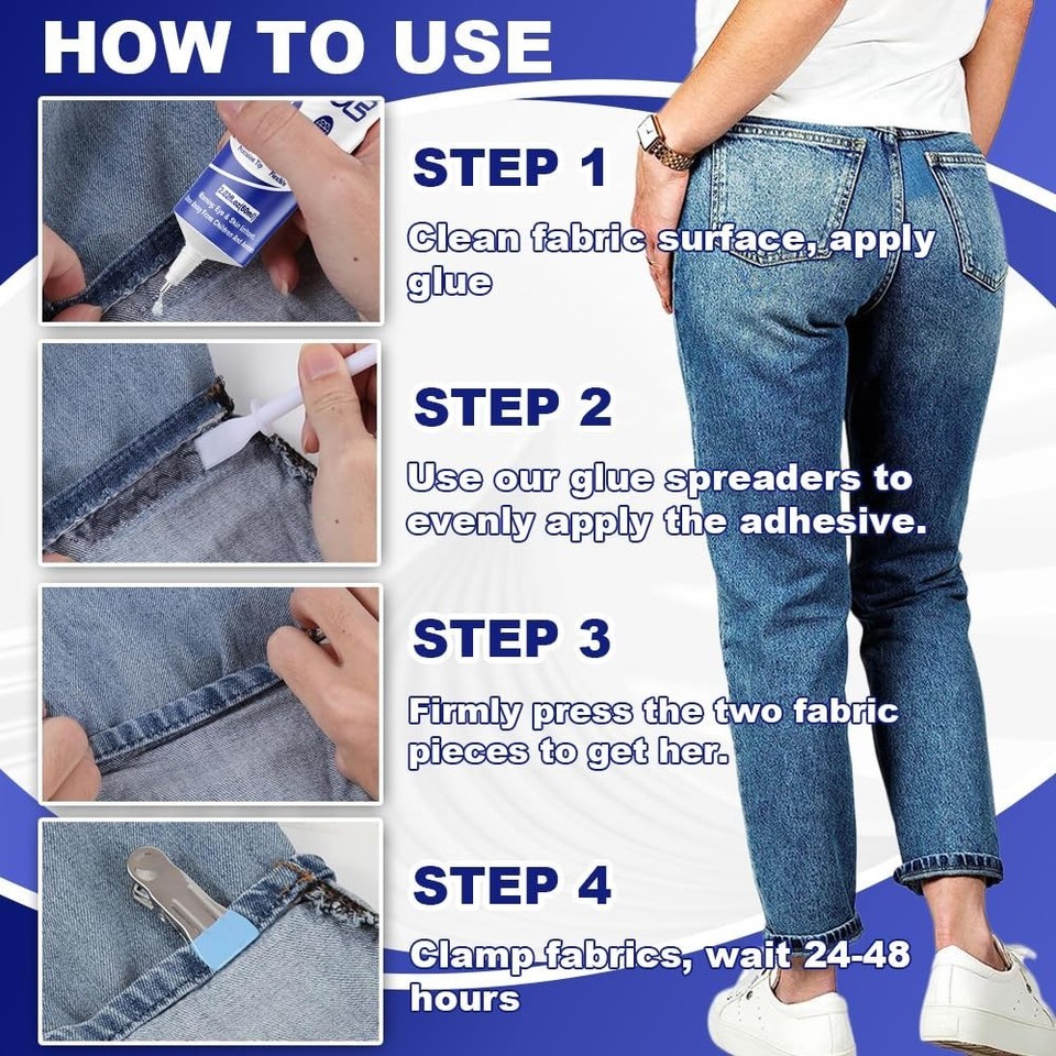 Fabric Glue Mighty Mend it Fabric Glue Permanent Clear Washable ...