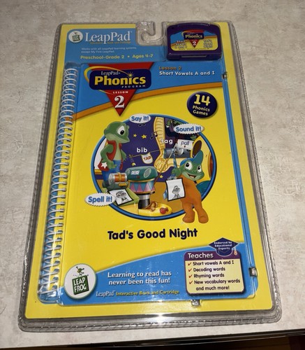 LeapFrog LeapPad Phonics Lesson 2 Tad's Good Night Interactive Book ...
