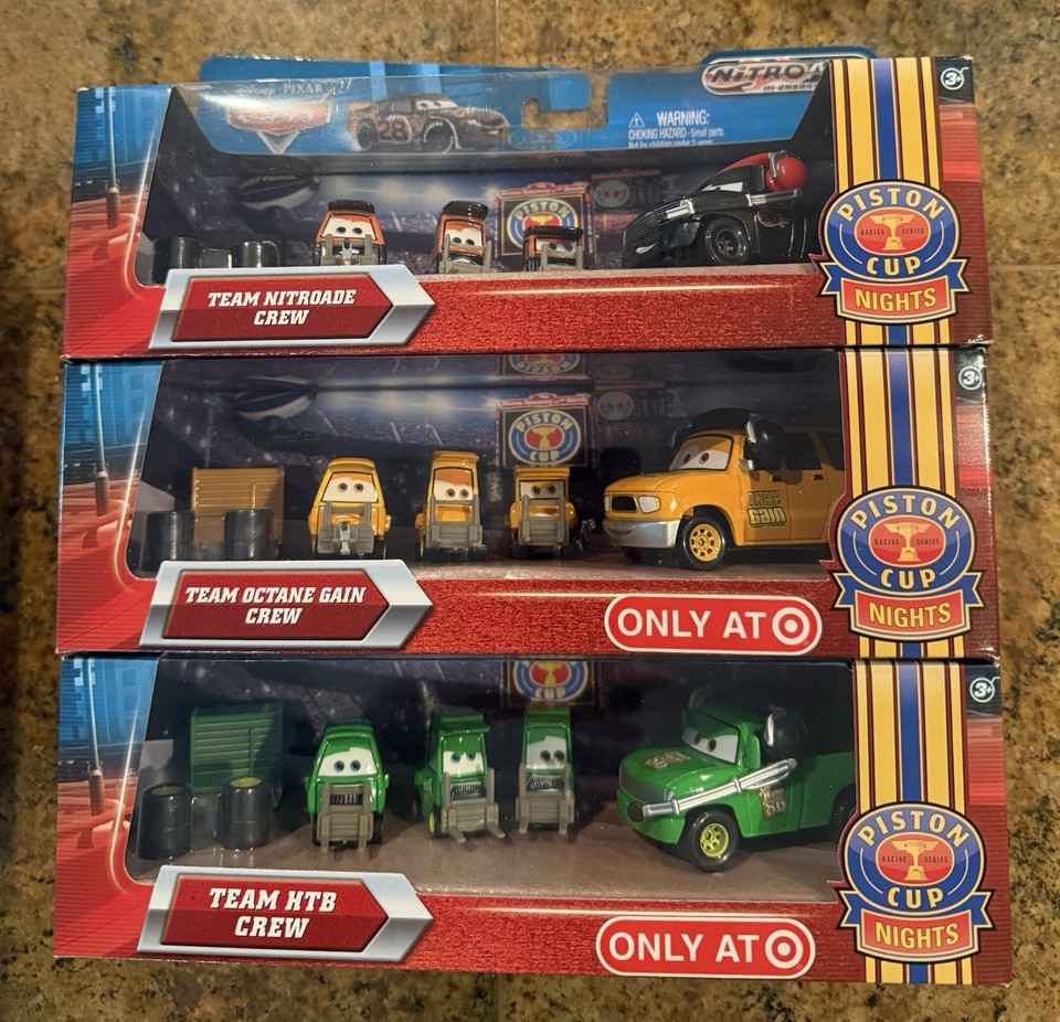 Disney Cars Team Crew LOT: Nitroade, Bumper Save, Octane Gain, Dinoco ...