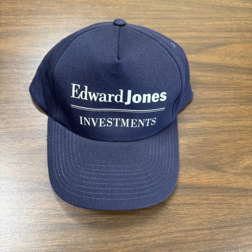 Vtg Edward Jones Investments Hat Trade Stock Logo Navy Cap Snap Back ...