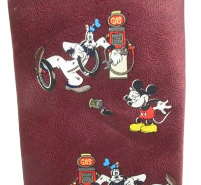 Vintage Mickey Unlimited Mens Neck Tie Mickey Mouse and Goofy as Auto ...
