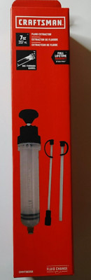 Craftsman 7oz Fluid Extractor Oil Syringe Pump Manual Suction Vacuum ...