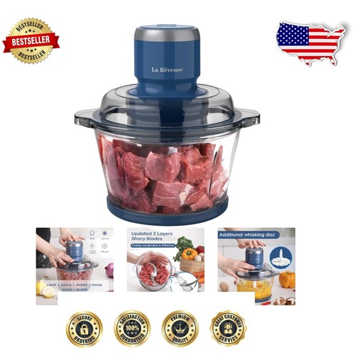 Compact Electric Food Chopper with 7-Cup Bowl - Perfect for Meal Prep ...