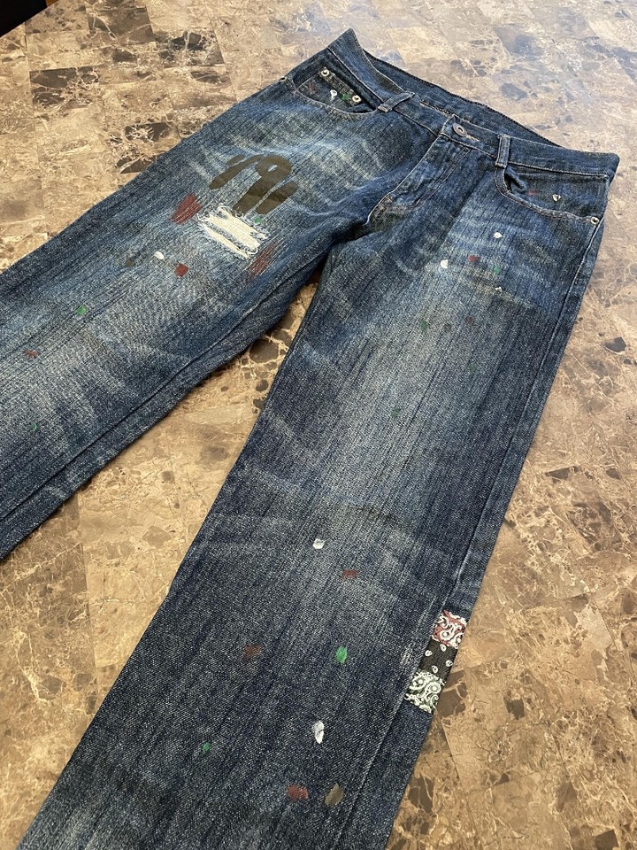 Levis X CLOT VINTAGE UNION RAIL LIMITED EDITION JEANS RARE SIZE 28 X 29 ...
