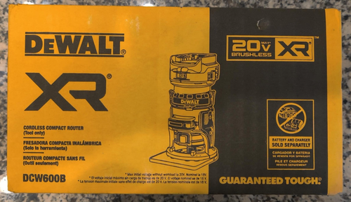 NEW DEWALT DCW600B 20V MAX XR Brushless Cordless Compact Router - Tool ...