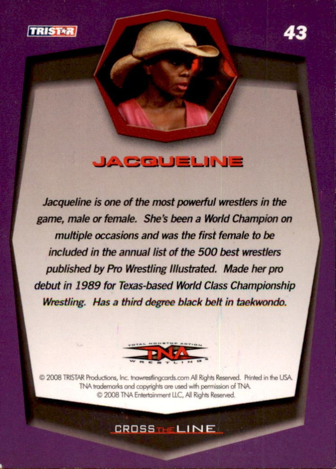 Jacqueline Moore Signed 2008 Tristar TNA Wrestling Roots Card #43 | eBay
