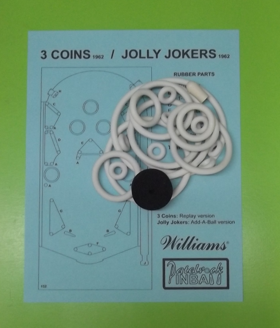 1962 Williams 3 Coins Pinball Machine Maintenance Tune Up Kit | eBay