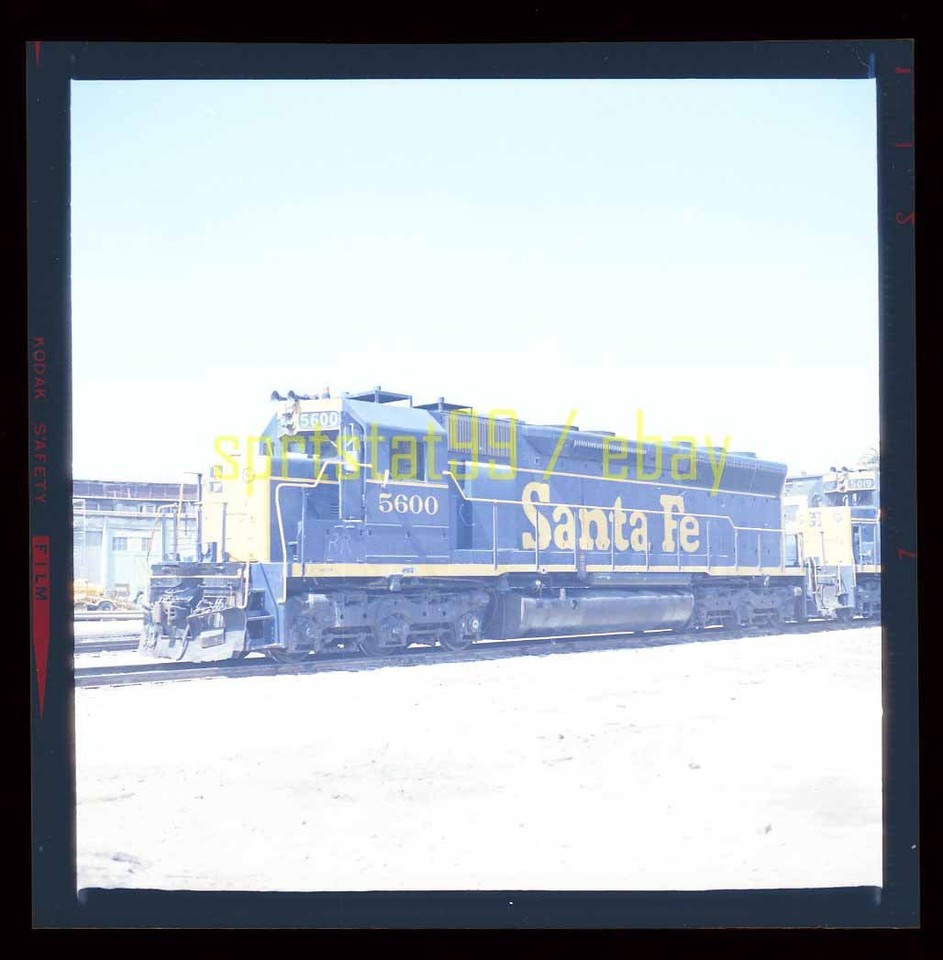 ATSF Santa Fe EMD SD45 Locomotive #5600 - Color Railroad Negative c1974 ...