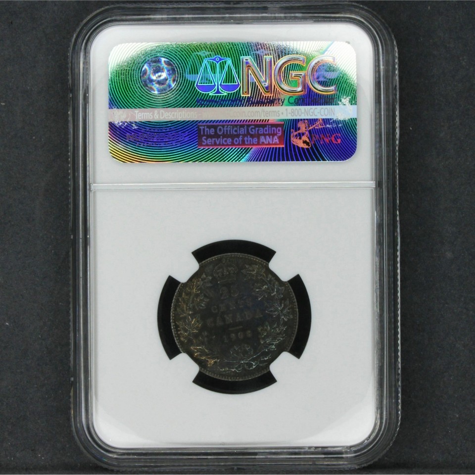 Canada 1908 specimen 25 cent coin (NGC SP64) | eBay