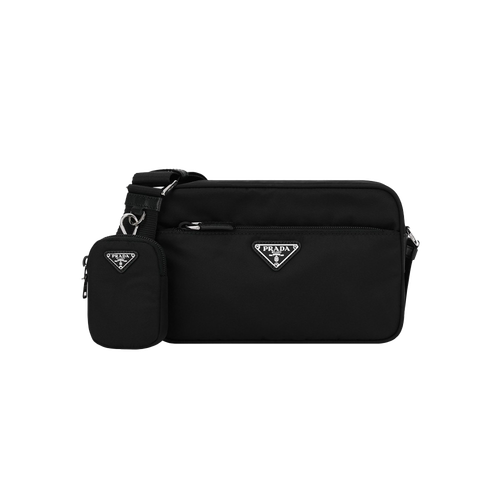 Prada Re-Nylon Rectangle Shoulder Bag Black | eBay
