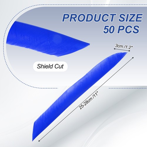 50pcs Arrows Vanes 11 Inch Turkey Feather Arrow Fletching Left Wing ...