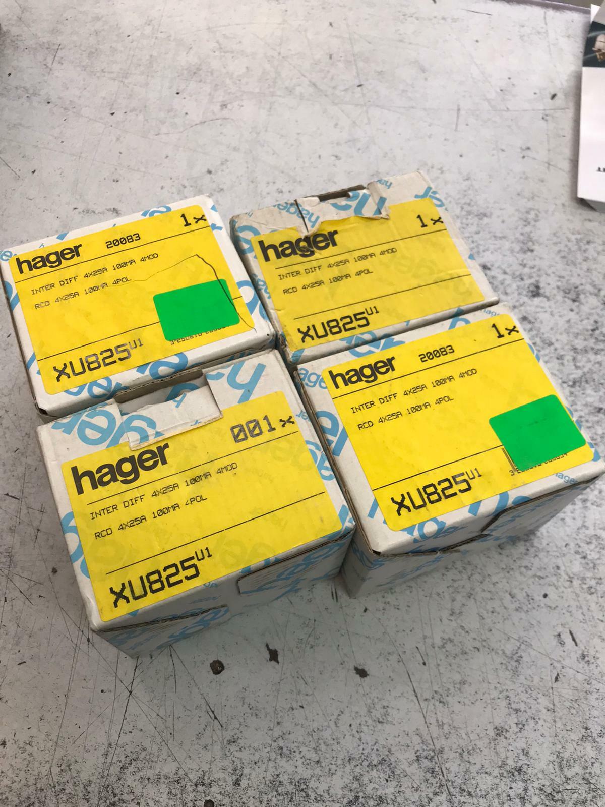 Hager XU825 CE425U RCD 25A 100mA 4-Pole BS4293 | eBay UK