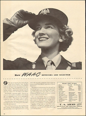 1943 Vintage ad for U.S. Army Recruiting and Induction Service WWII er ...