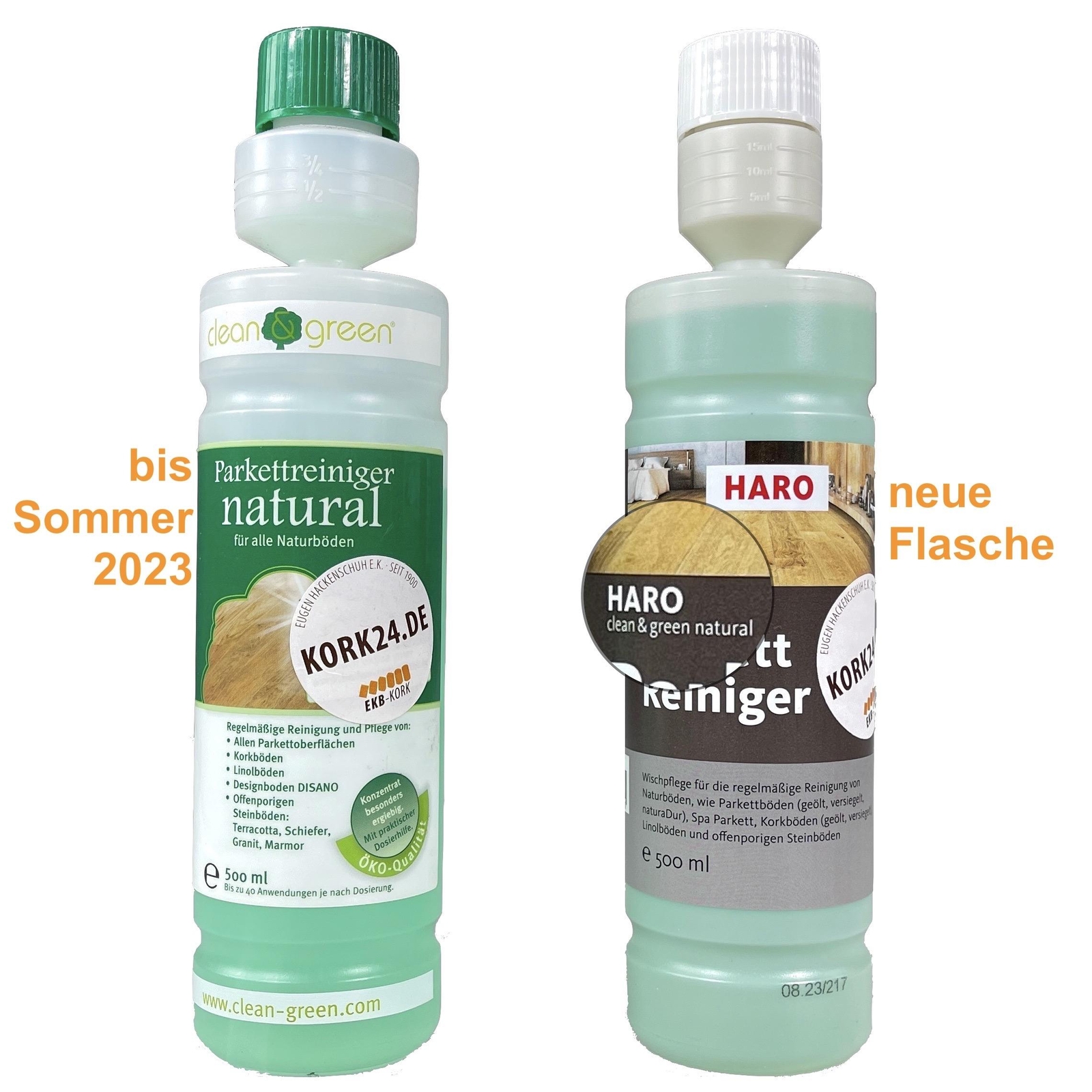 EUR 31,80 pro Liter Haro Parkettreiniger clean & green natural 500ml ...