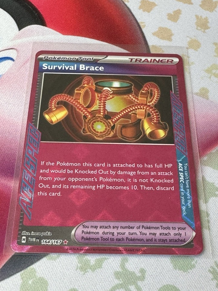 Survival Brace 164/167 Ace Spec Rare Twilight Masquerade Pokémon Card ...